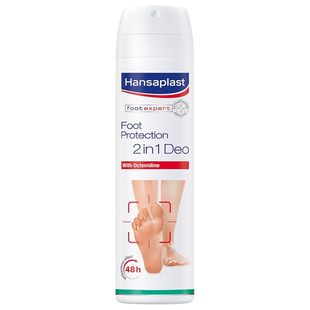 * Hansaplast Foot Protection 2in1 Deo, 150ml | AlDeerahPharmacy